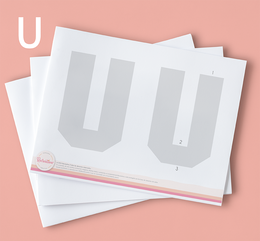 Molde editable “U” - Recreativa